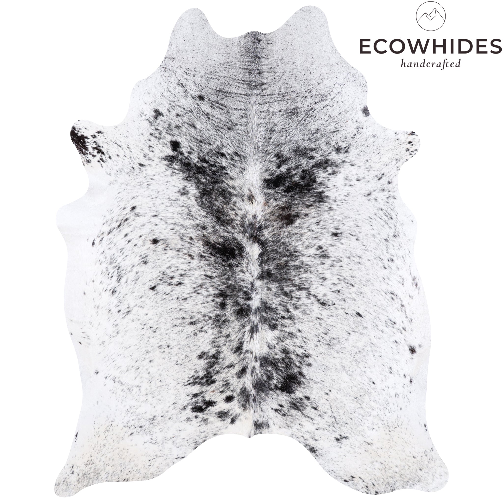 Brazilian Black Salt and Pepper Cowhide Rug Size 7'1" L x 5'10" W 4840 ...