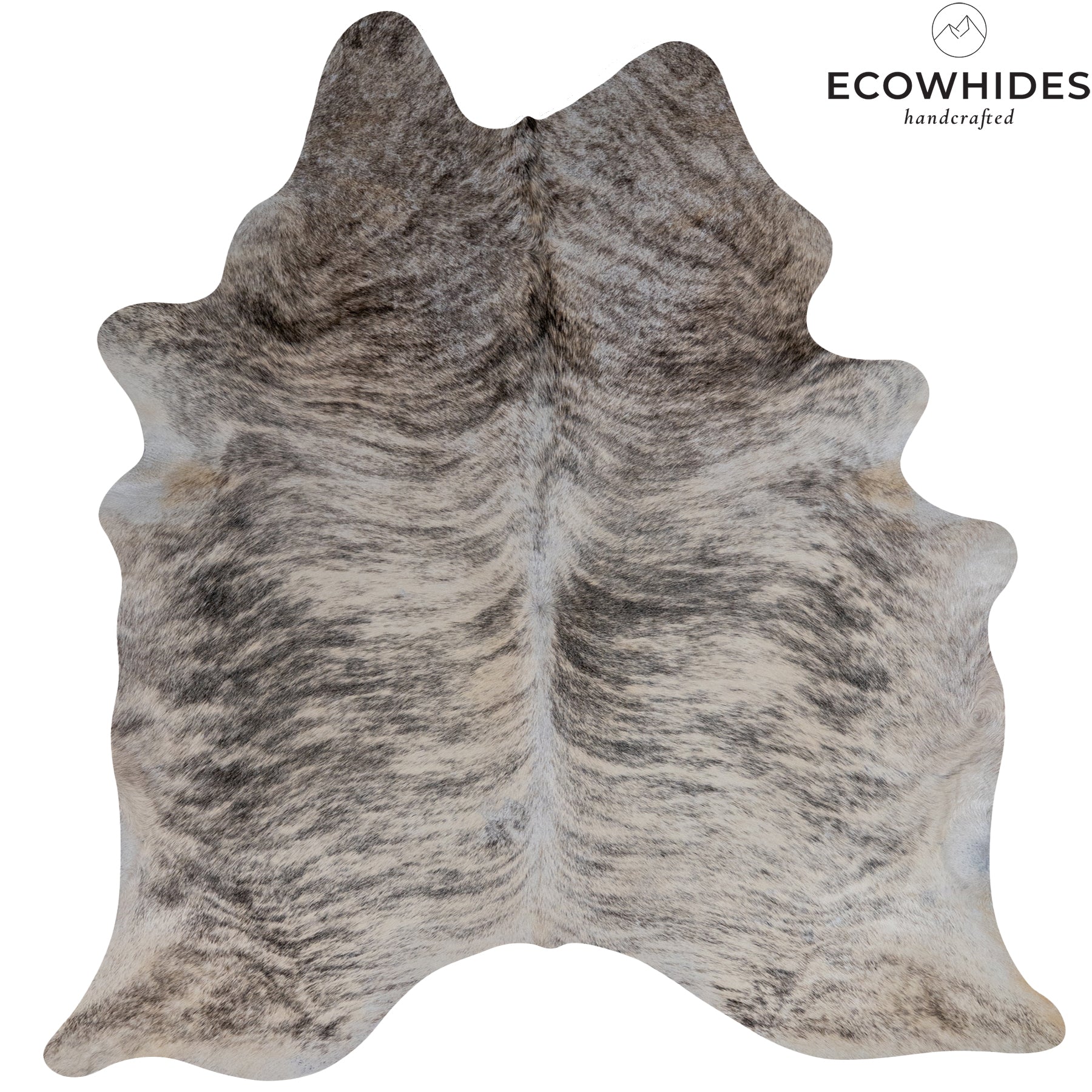 Grey Brindle Cowhide Rug On Sale , Anti-Slip Backing | eCowhides