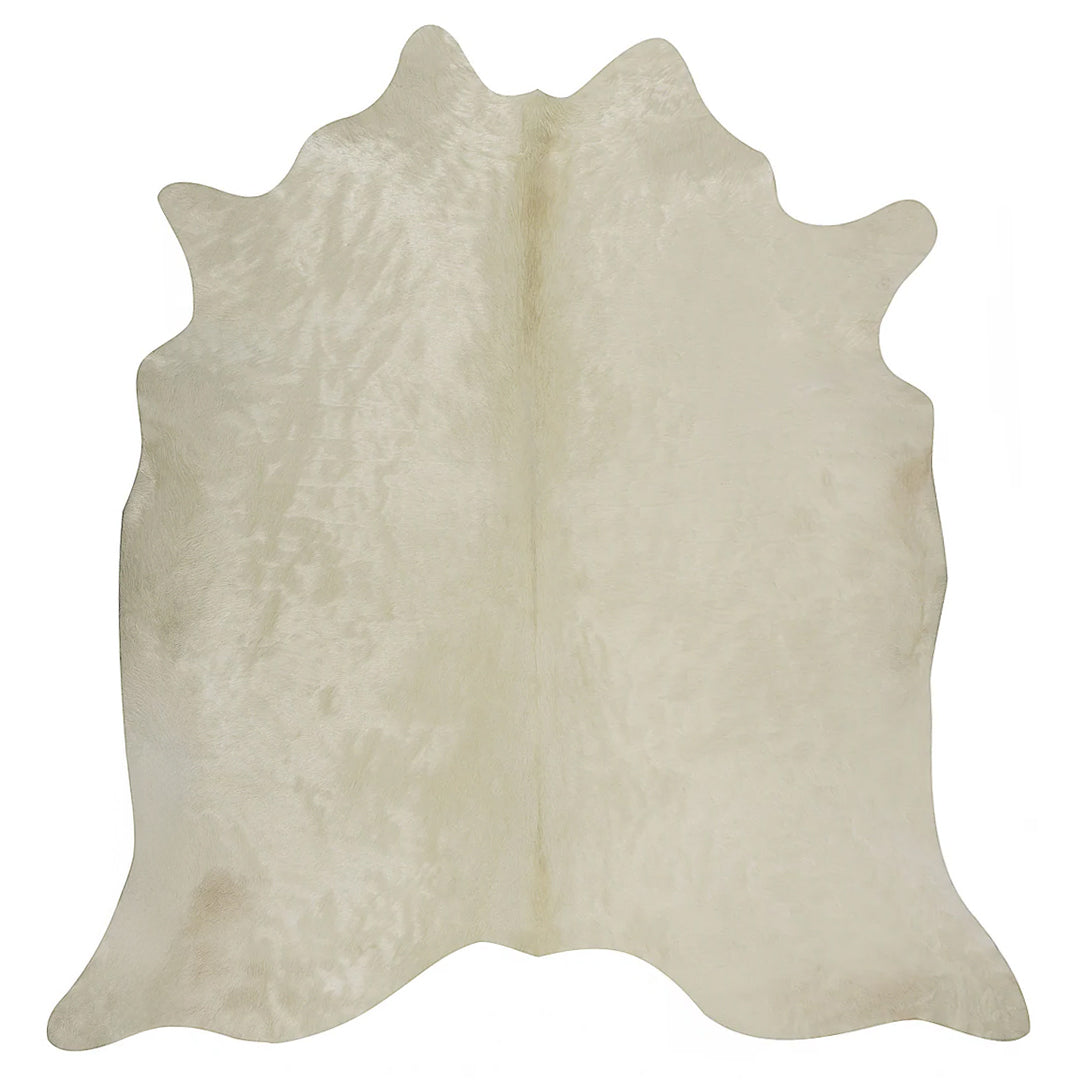 White Brazilian Cowhide Rug: Xl , Natural Suede Leather | eCowhides