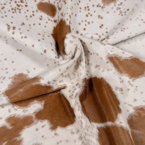 Orange Dyed Cowhide Rug , Natural Suede Leather | eCowhides